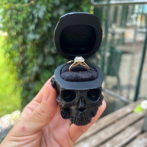 Skull Ring Box. Original Engagement Ring Box. Gothic Jewelry Box. Ring ...
