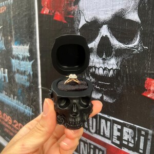 Skull Ring Box - Gothic Jewelry Box for Ring - Proposal Ring Holder ...