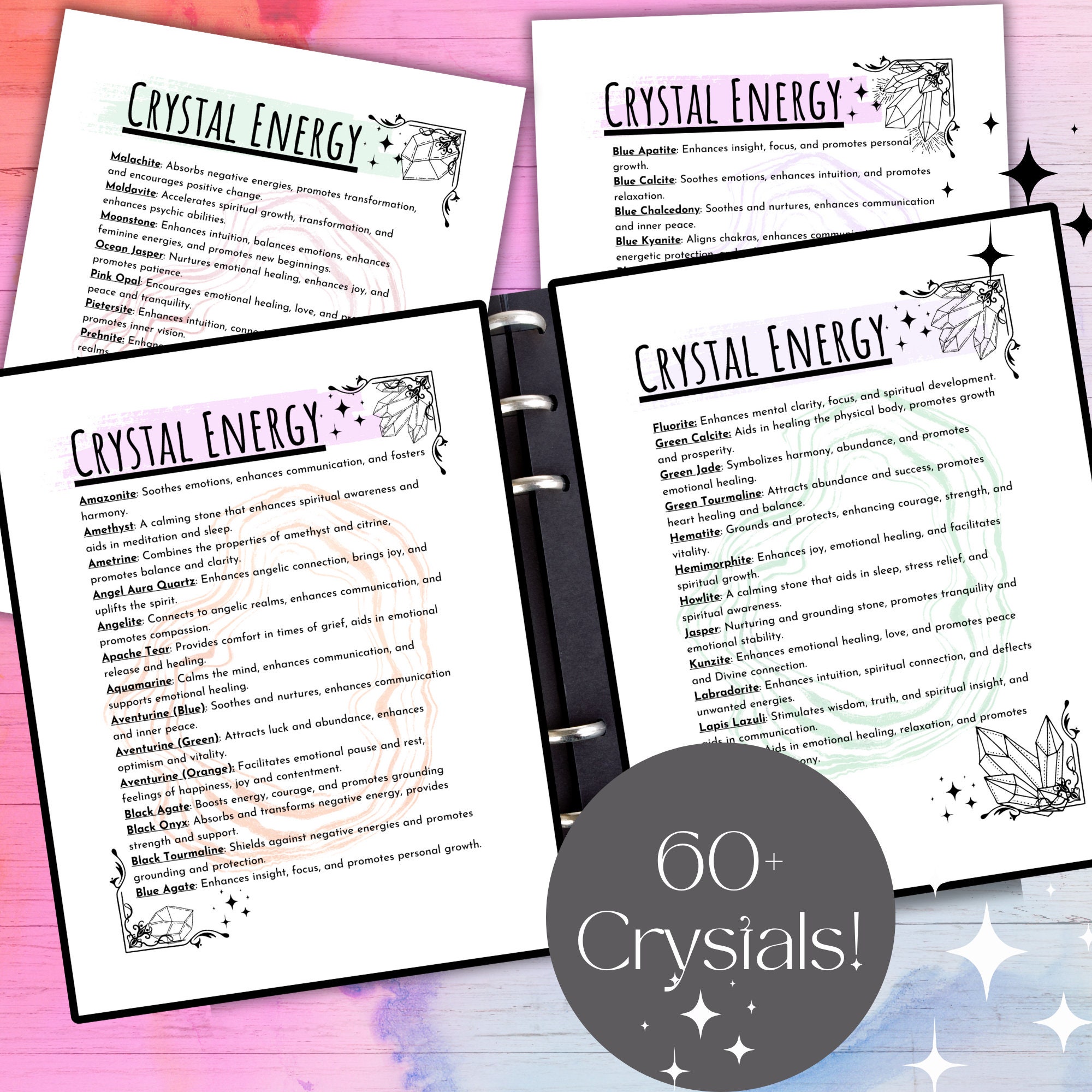 Grimoire Pages Spell Book Pages Crystal Magic Book of - Etsy