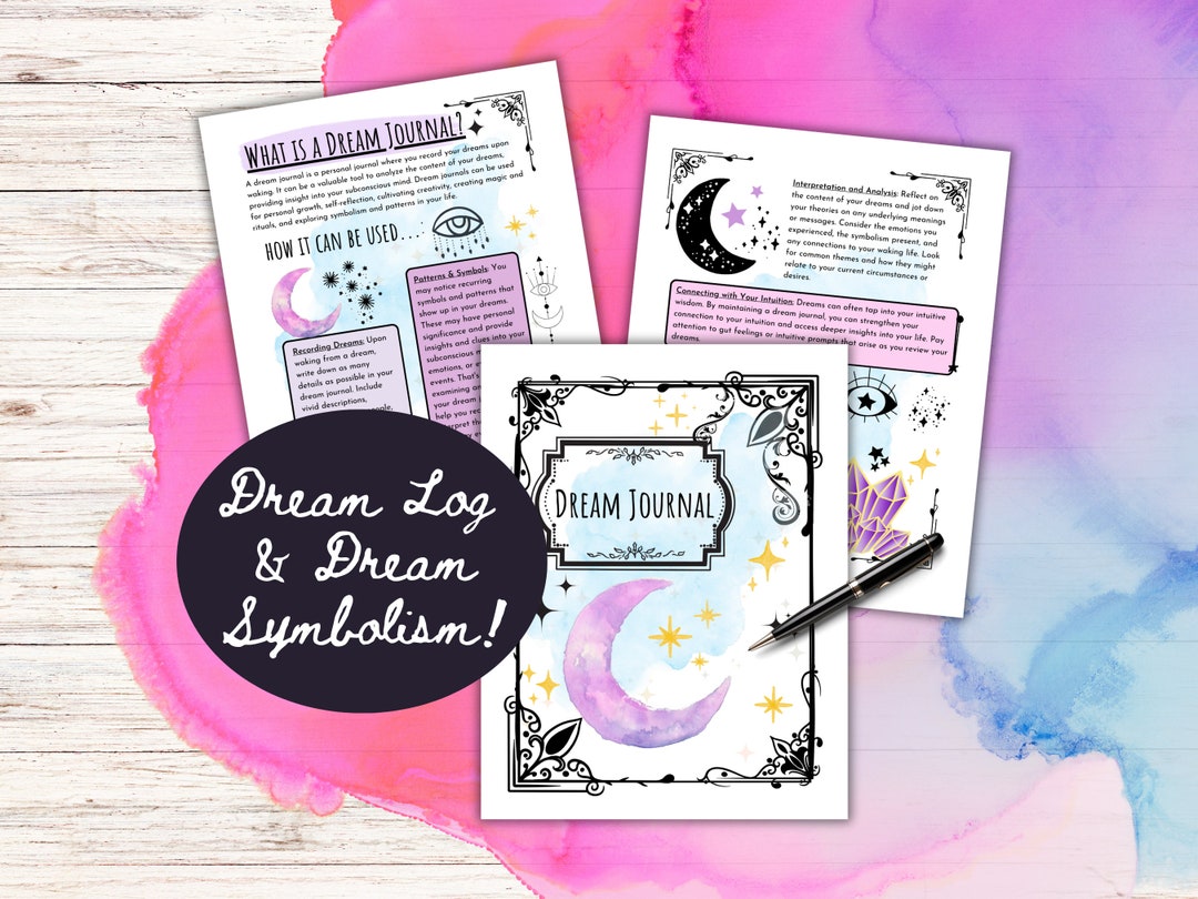 Dream Journal, Dream Notebook, Dream Analysis, Dream Interpretation ...