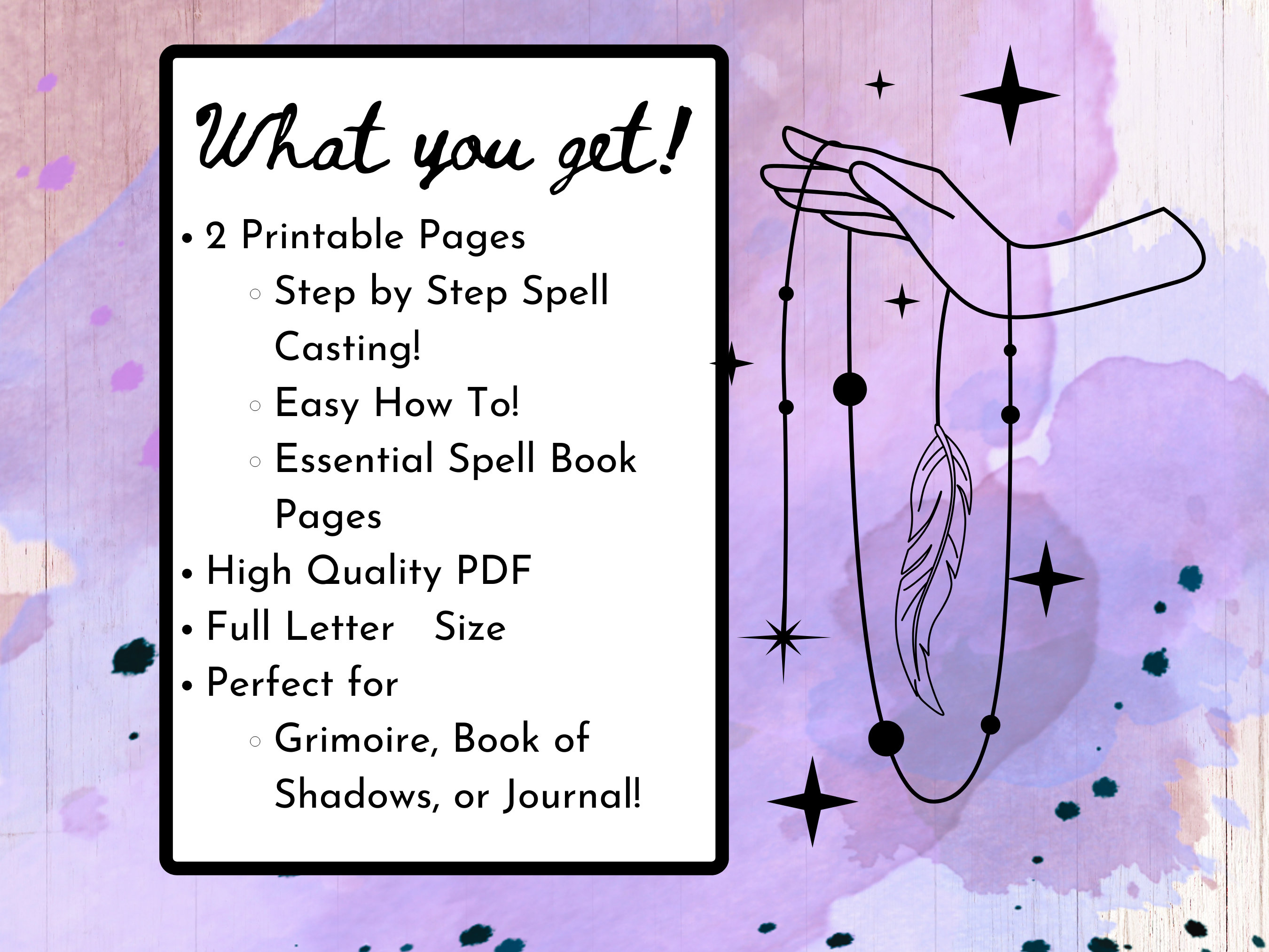 Spell Casting, Grimoire Pages, Book of Shadows Pages, Witchcraft ...