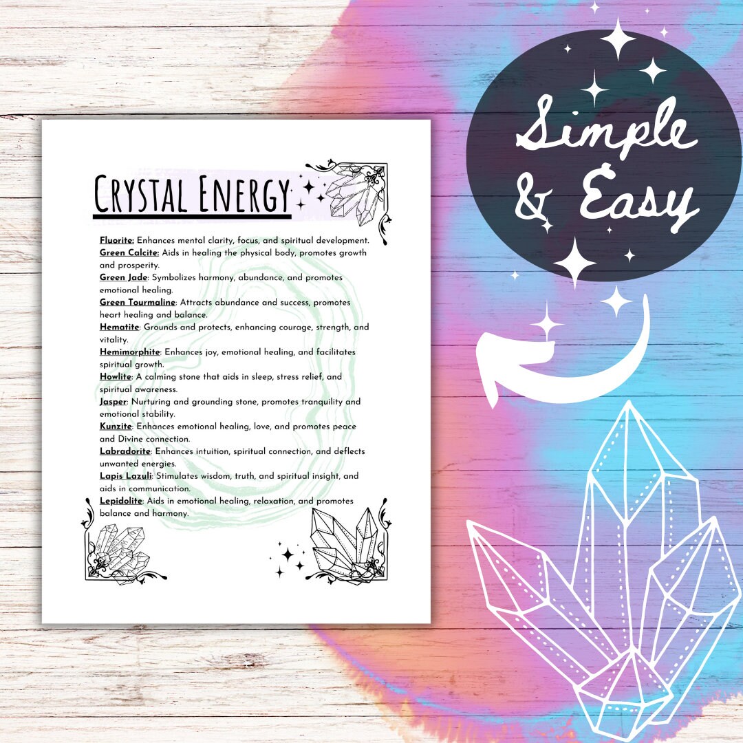 Grimoire Pages Spell Book Pages Crystal Magic Book of - Etsy