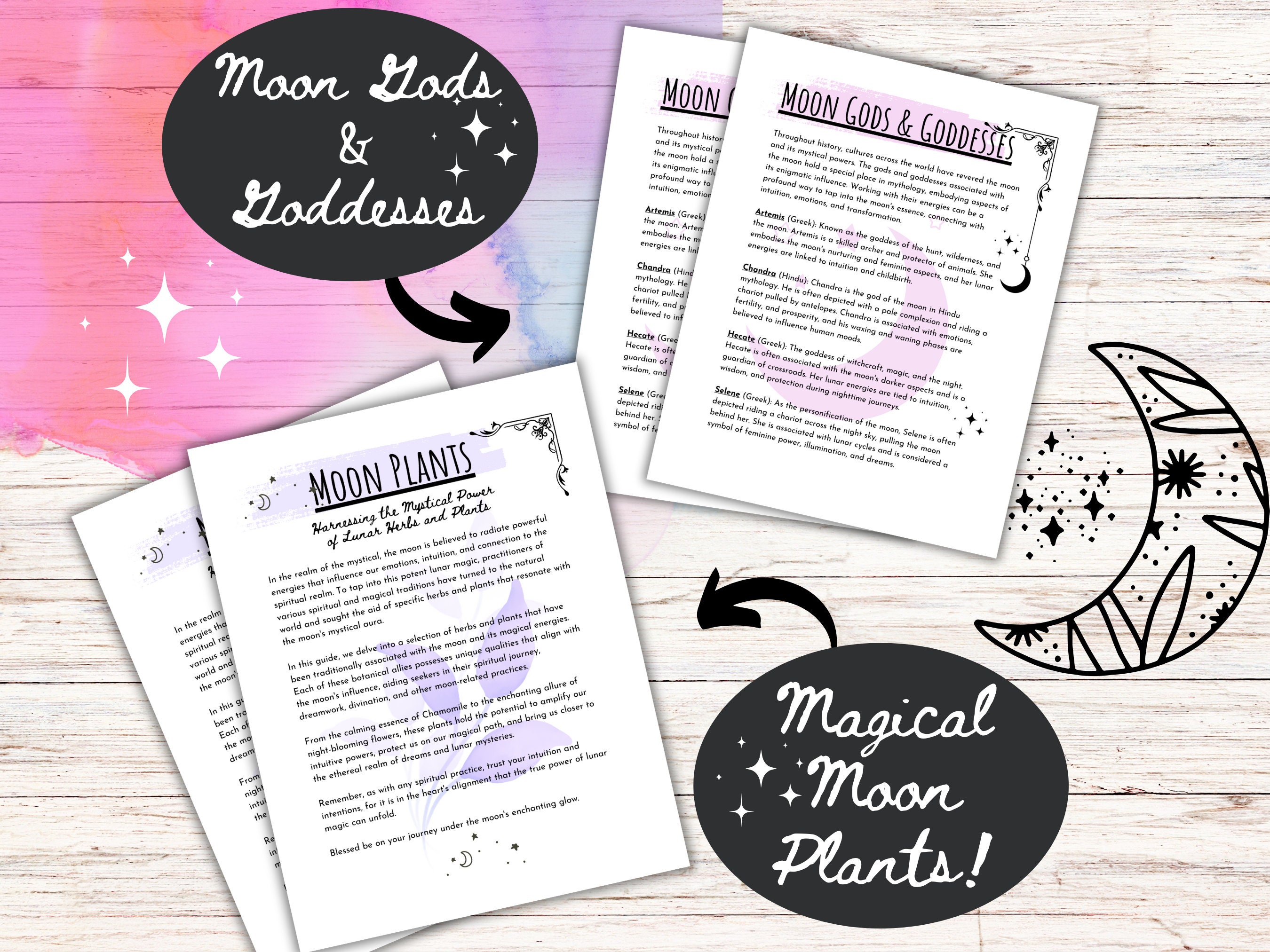 Grimoire Pages Spell Casting Grimoire Journal Spell Book - Etsy