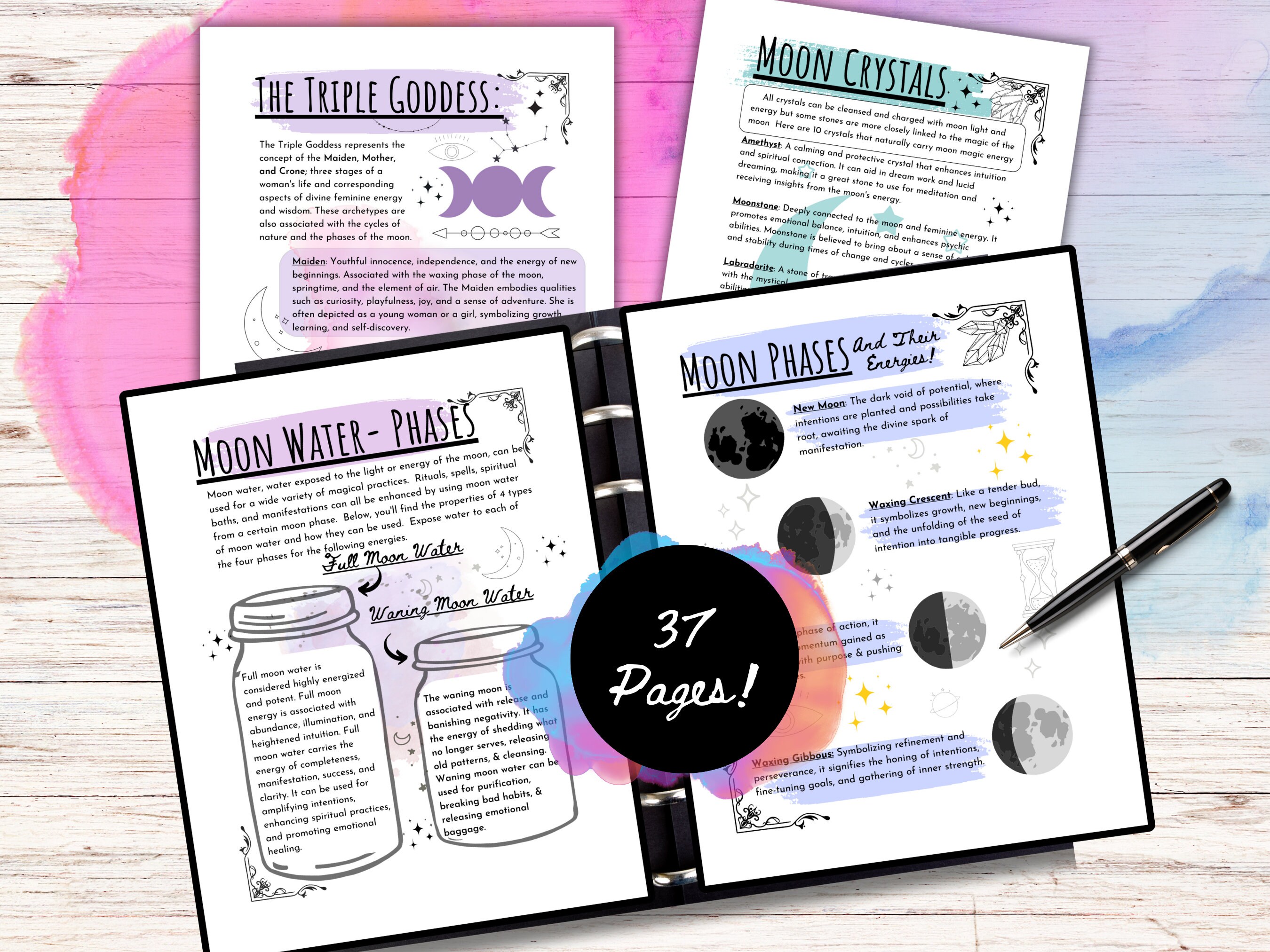 Grimoire Pages Spell Casting Grimoire Journal Spell Book - Etsy