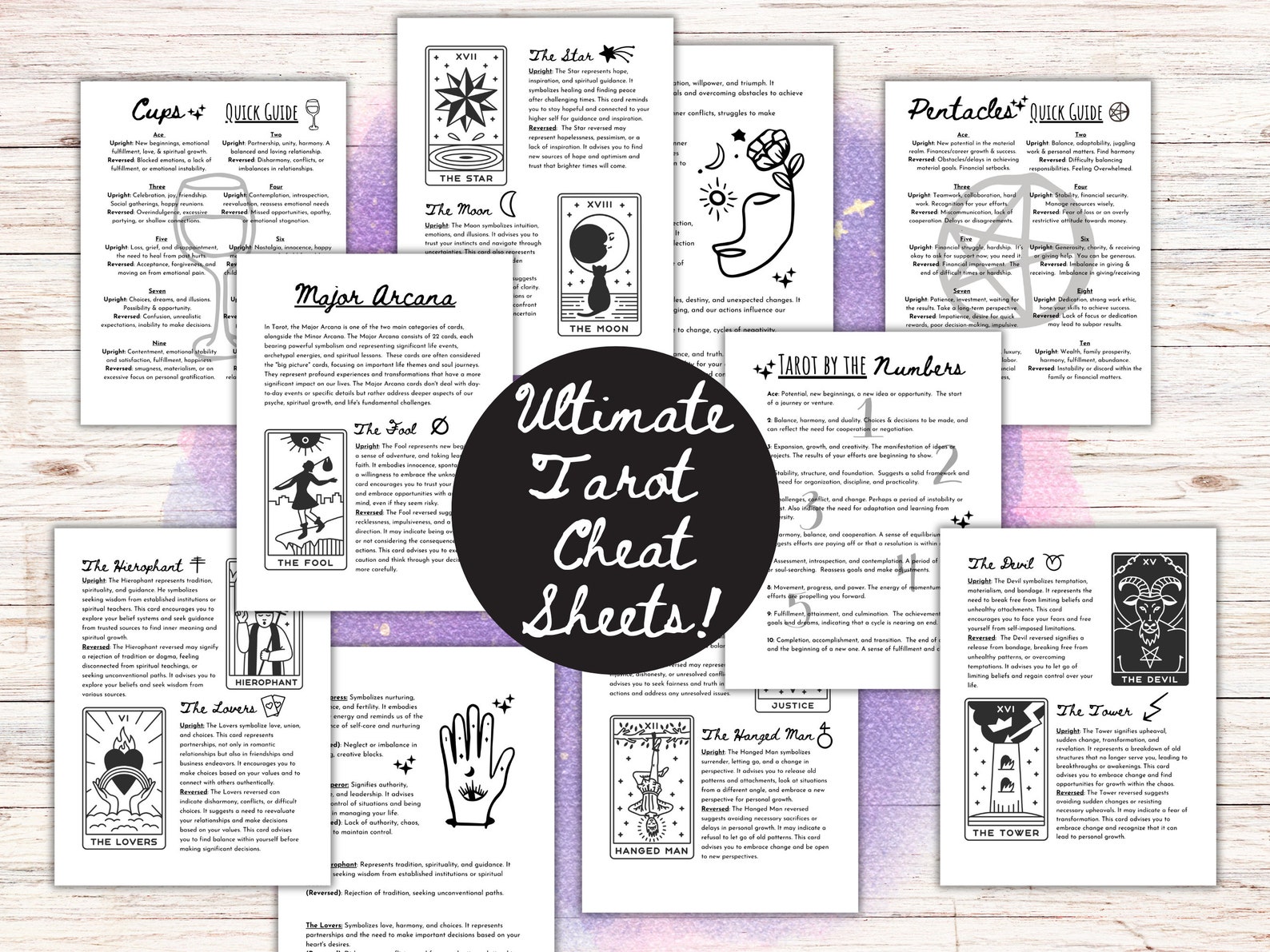 Tarot Journal, Tarot Cheat Sheet, Beginner Tarot, Tarot Study Guide ...