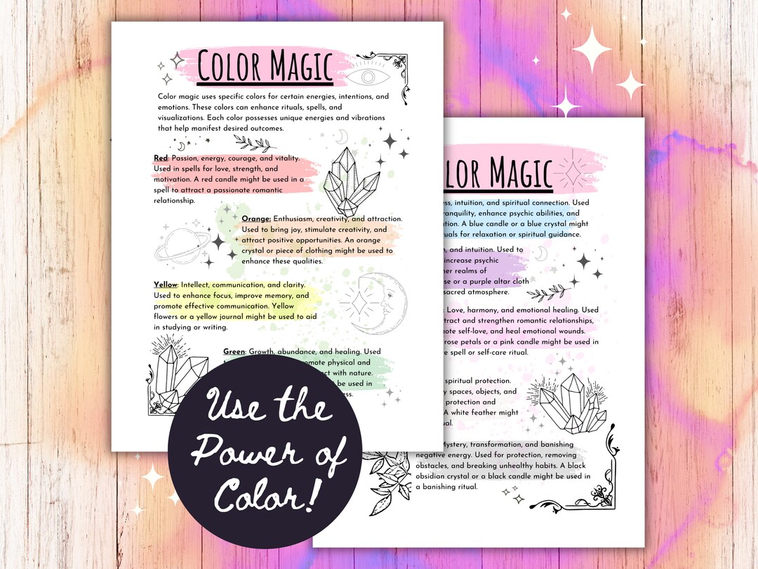 Spell Book Pages Spell Casting Grimoire Pages Book of - Etsy