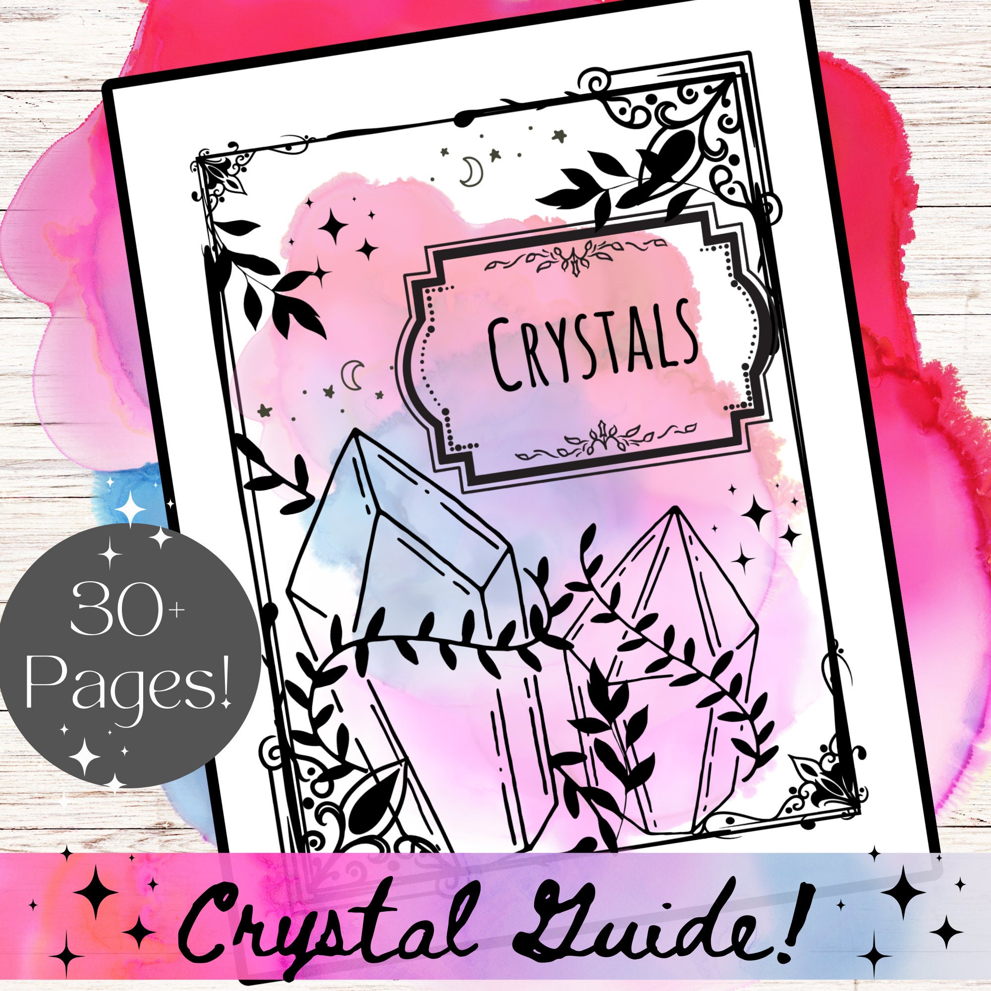 Grimoire Pages Spell Book Pages Crystal Magic Book of - Etsy