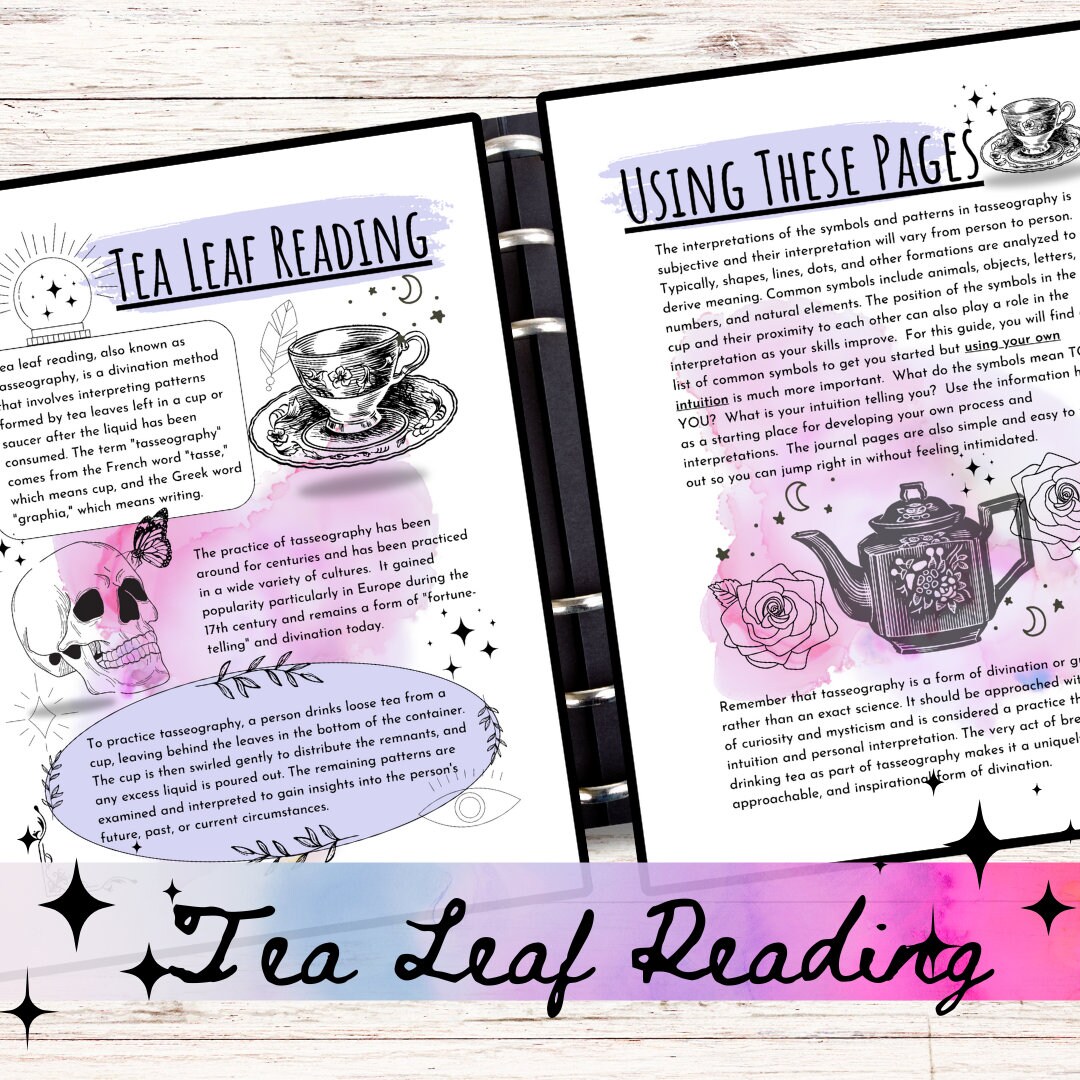 Tea Leaf Reading Tasseography Grimoire Pages Book of - Etsy