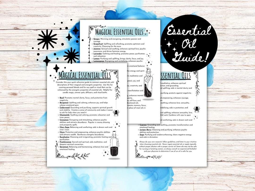 Grimoire Pages, Book of Shadows Pages, Essential Oil Guide, Beginner Witch, Grimoire Journal ...