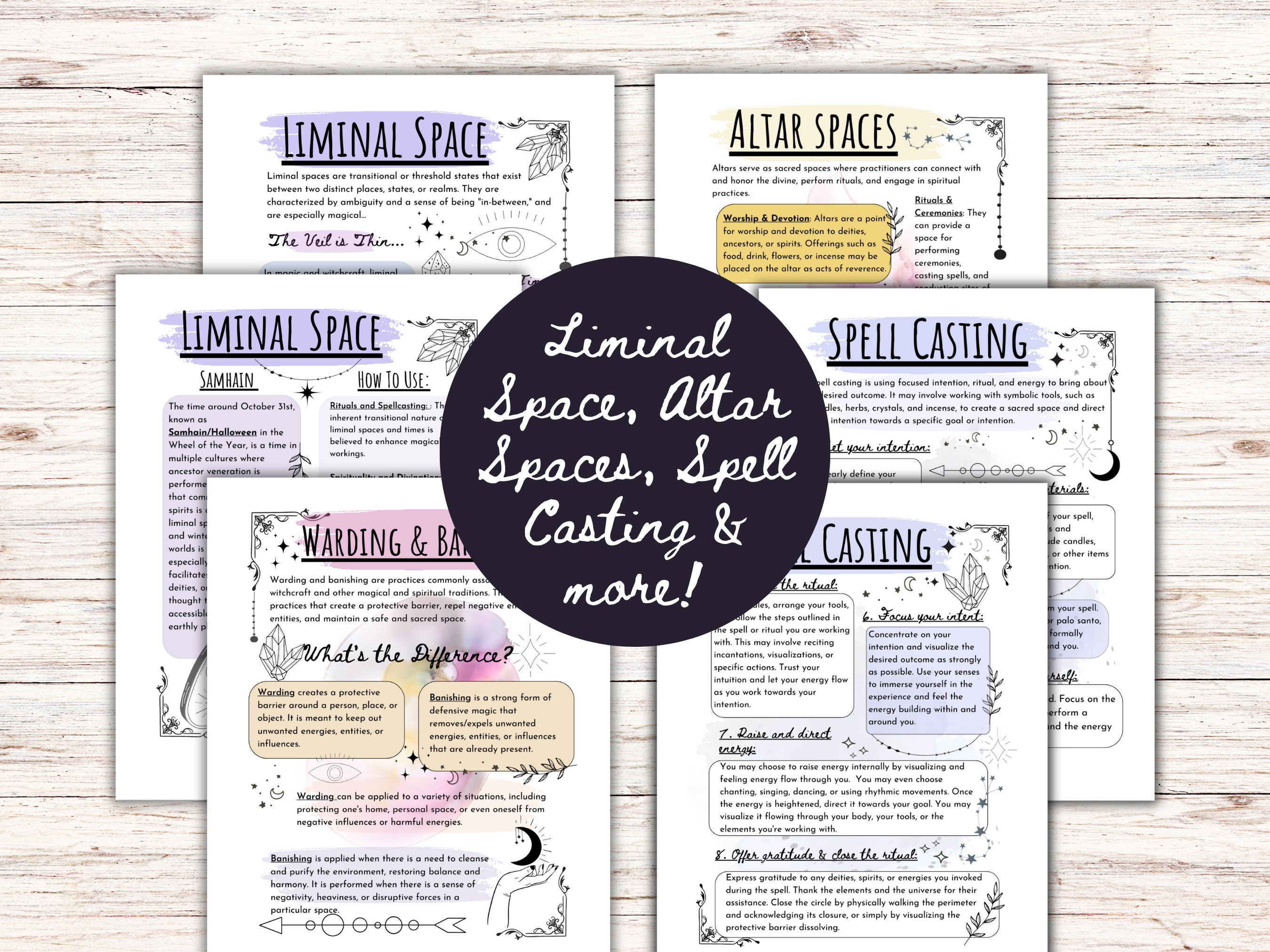 Spell Book Pages, Grimoire Pages, Witchcraft Starter Kit, Spell Casting ...