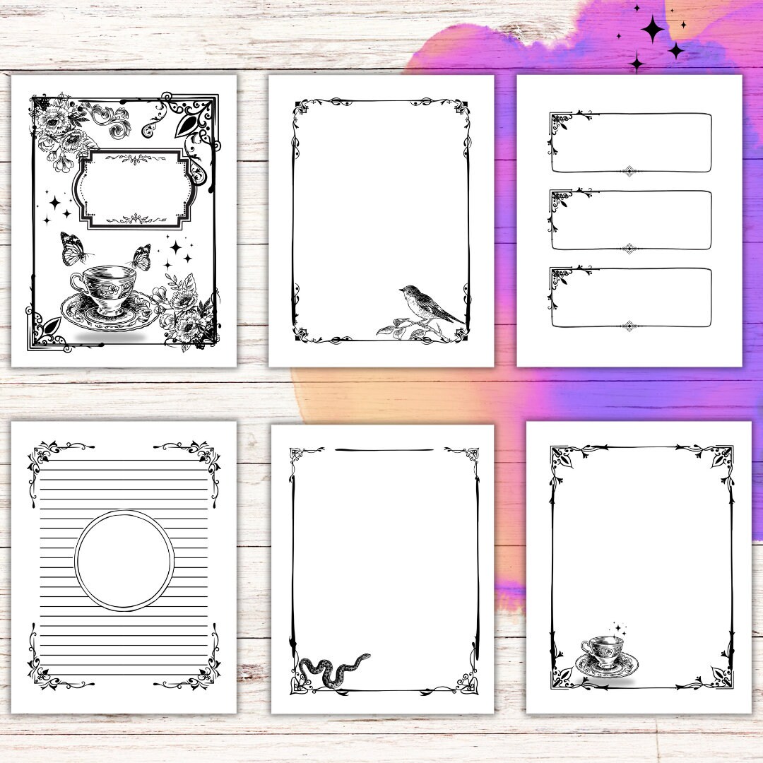 Blank Grimoire Grimoire Pages Book of Shadows Pages Tarot - Etsy