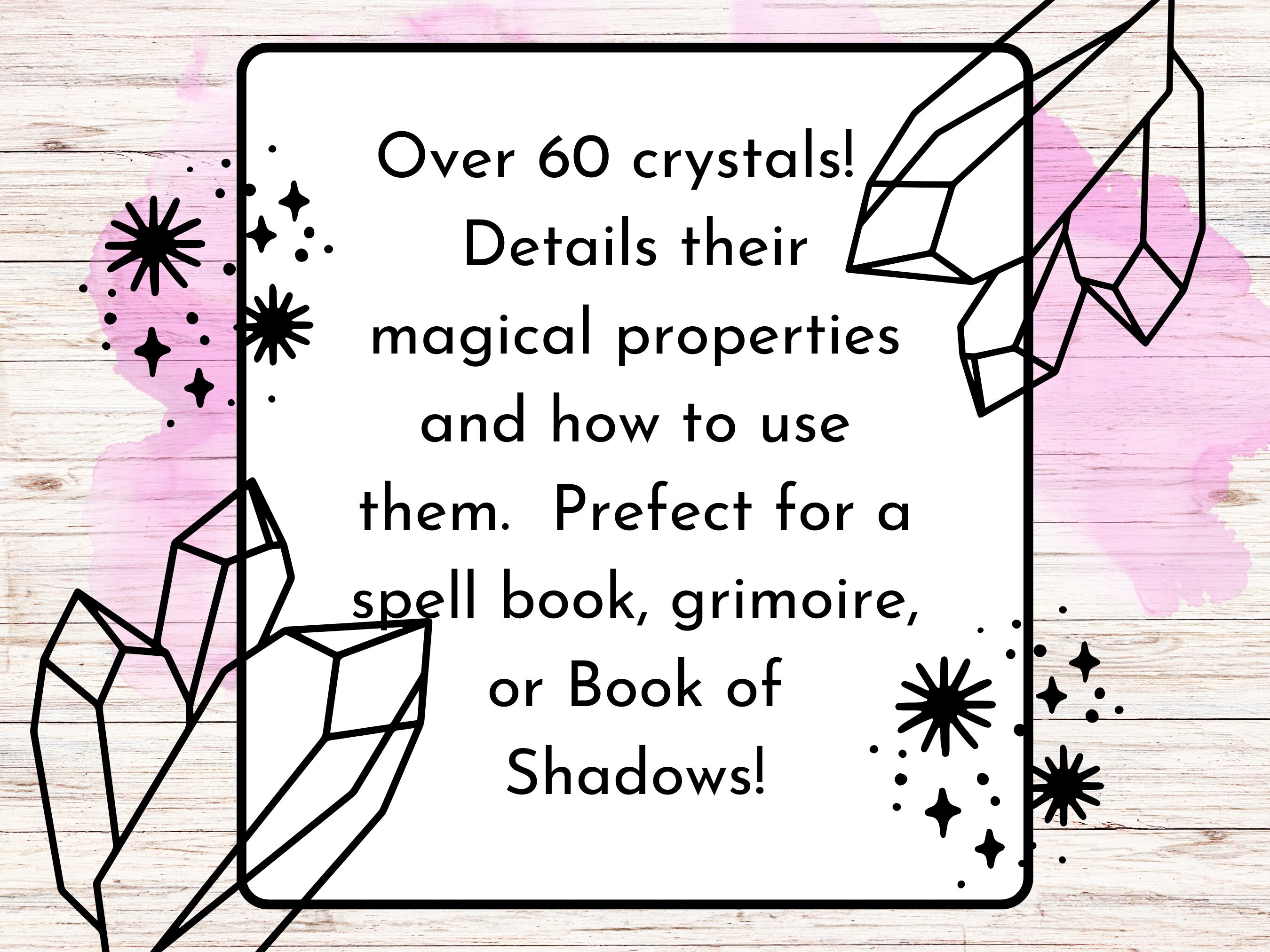 Grimoire Pages Spell Book Pages Crystal Magic Book of - Etsy