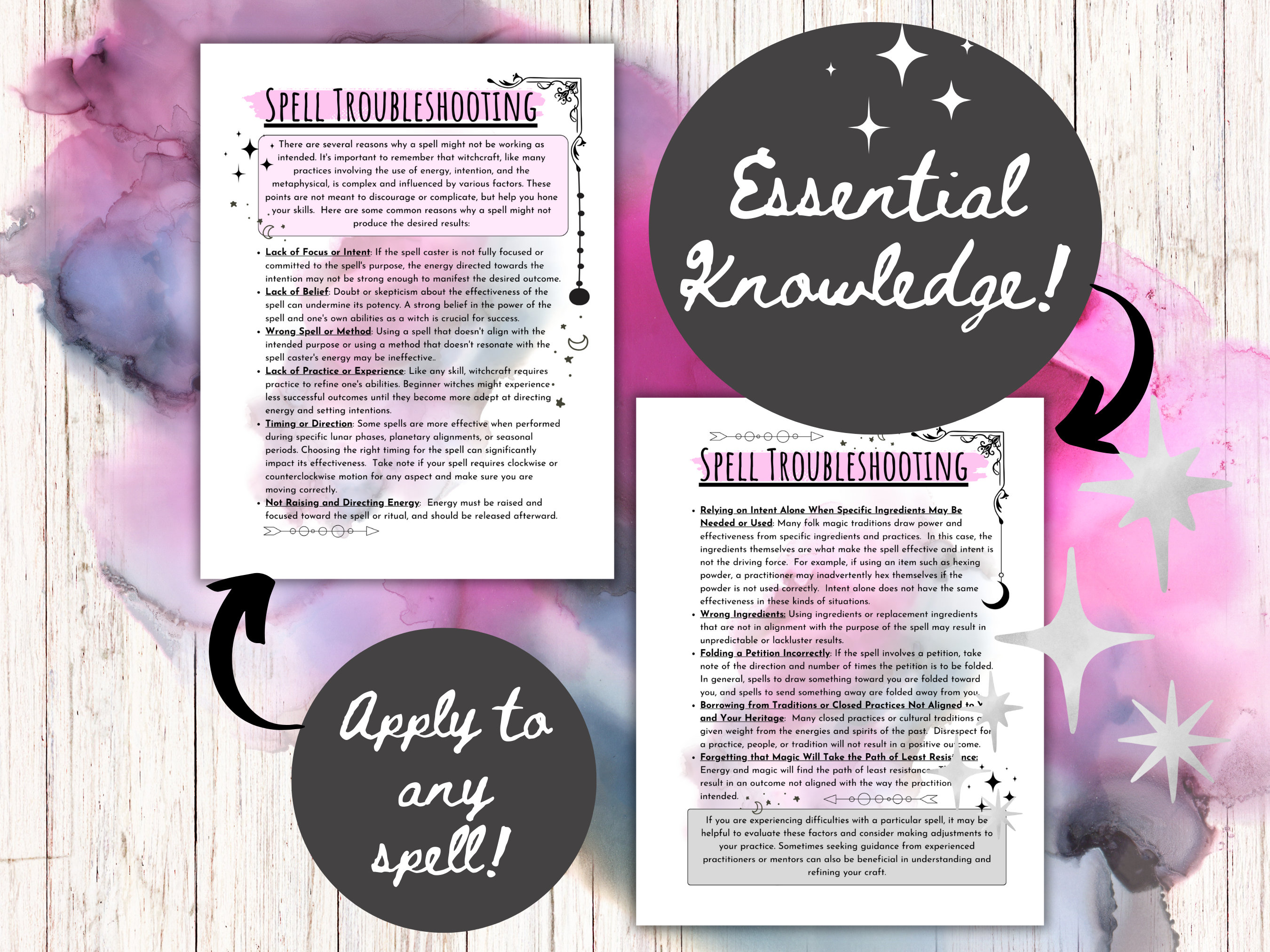 Spell Book Pages, Grimoire Pages, Book of Shadows Pages, Spell Casting ...