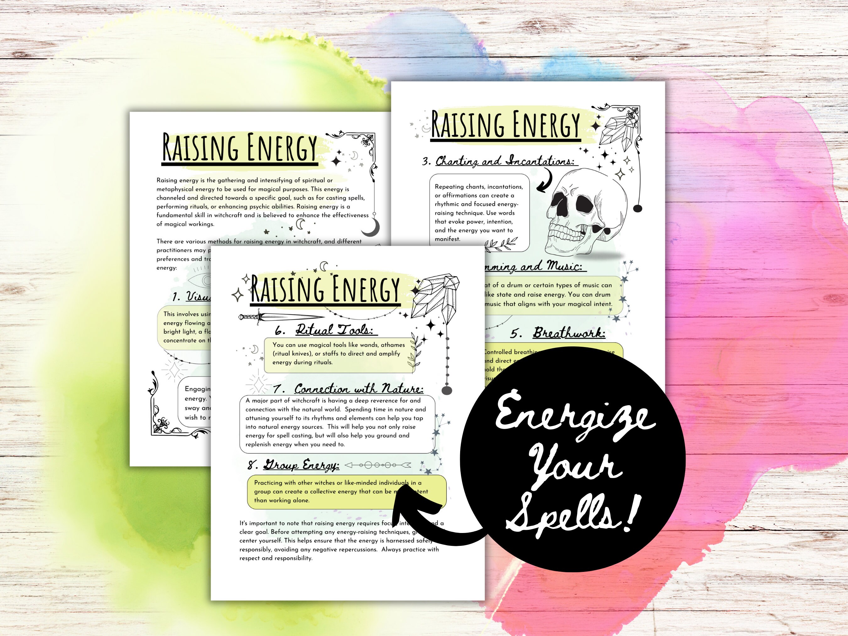 Grimoire Pages, Spell Book Pages, Book of Shadows Pages, Witchcraft ...