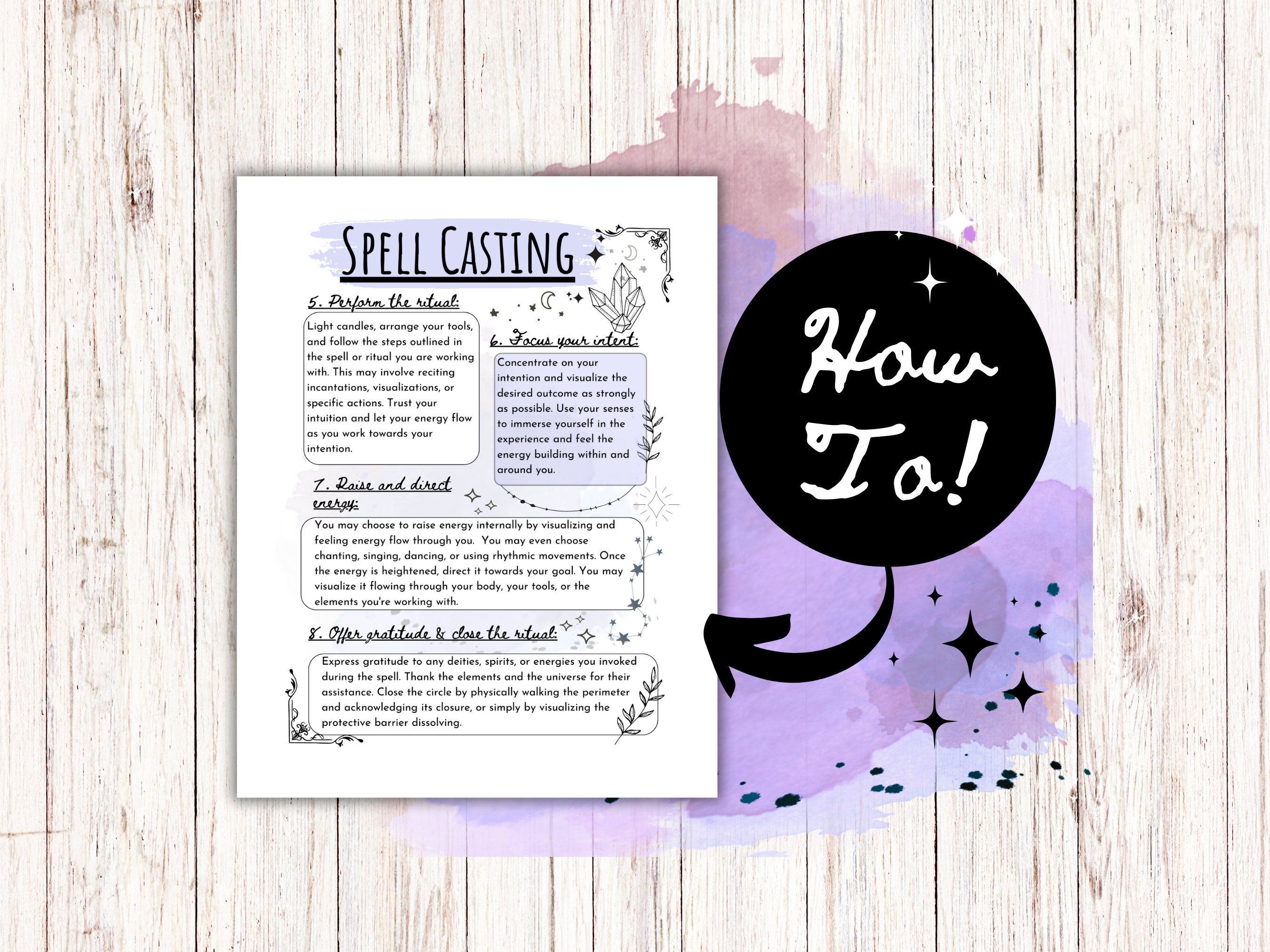 Spell Casting, Grimoire Pages, Book of Shadows Pages, Witchcraft ...