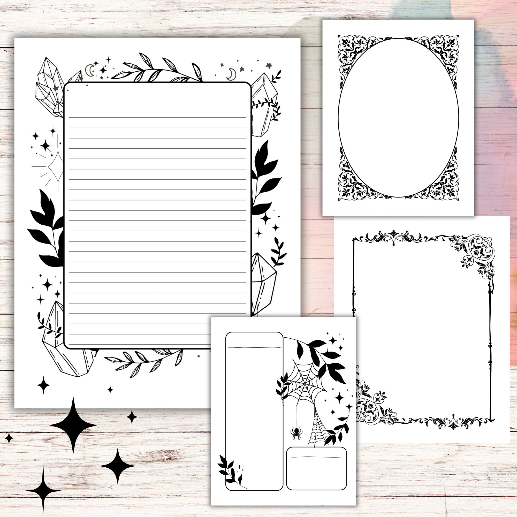 Grimoire Pages Blank Grimoire Book of Shadows Pages Tarot - Etsy