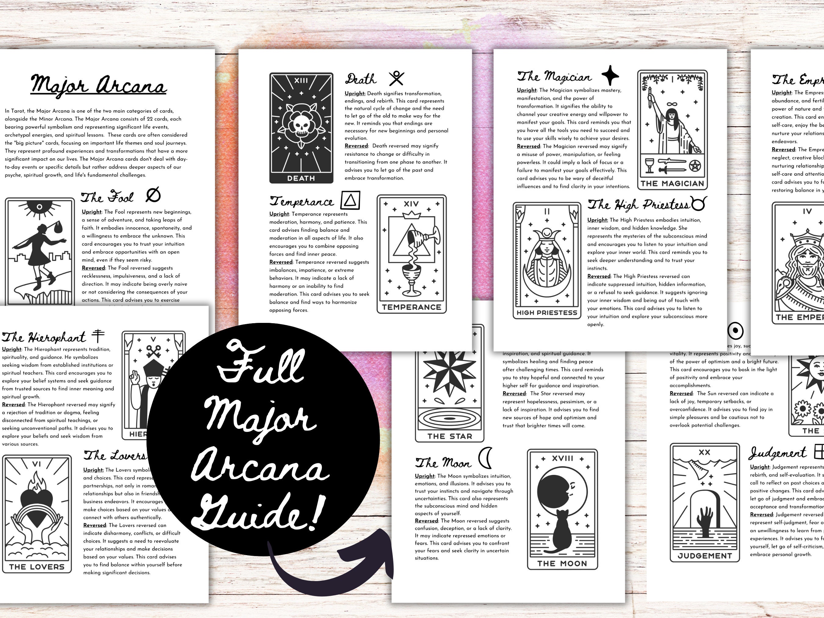 Tarot Journal, Tarot Cheat Sheet, Beginner Tarot, Tarot Study Guide ...