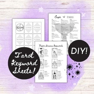 Tarot Journal, Tarot Cheat Sheet, Tarot Spreads, Tarot Planner ...