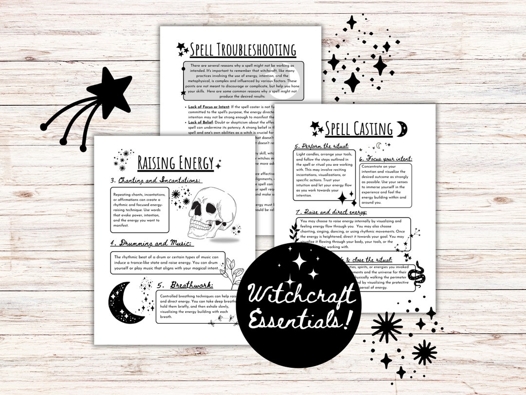 Grimoire Pages, Spell Book Pages, Book of Shadows Pages, Witchcraft ...