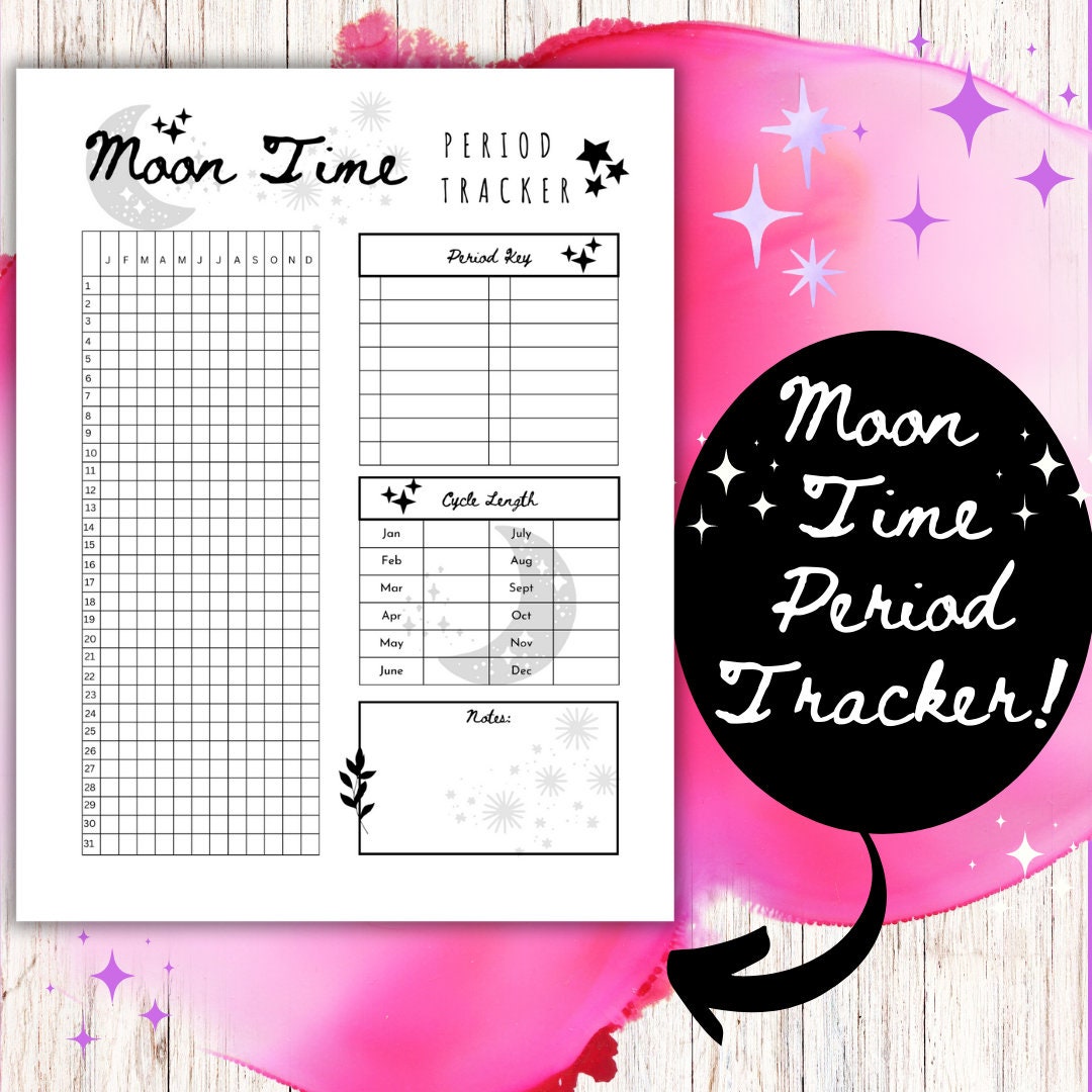 Period Tracker Grimoire Pages Period Journal Period - Etsy