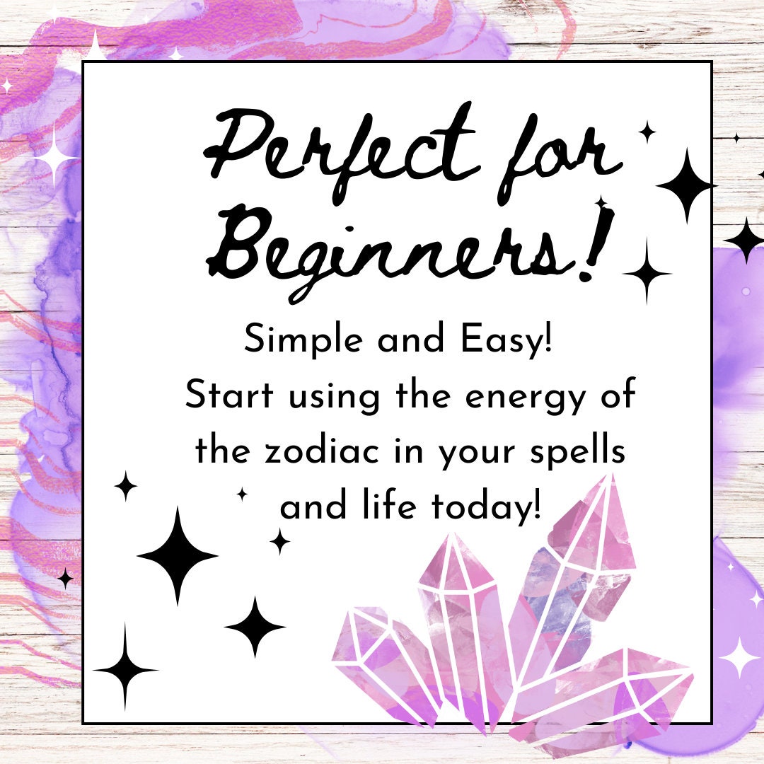 Zodiac Guide Zodiac Journal Grimoire Pages Book of Shadows - Etsy