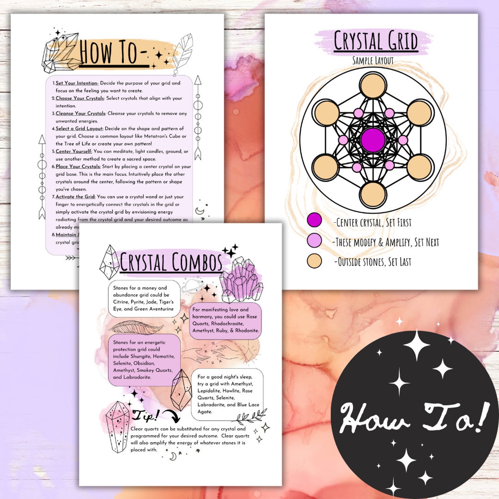 Sacred Geometry Grid Crystal Grid Printable Crystal Grid - Etsy