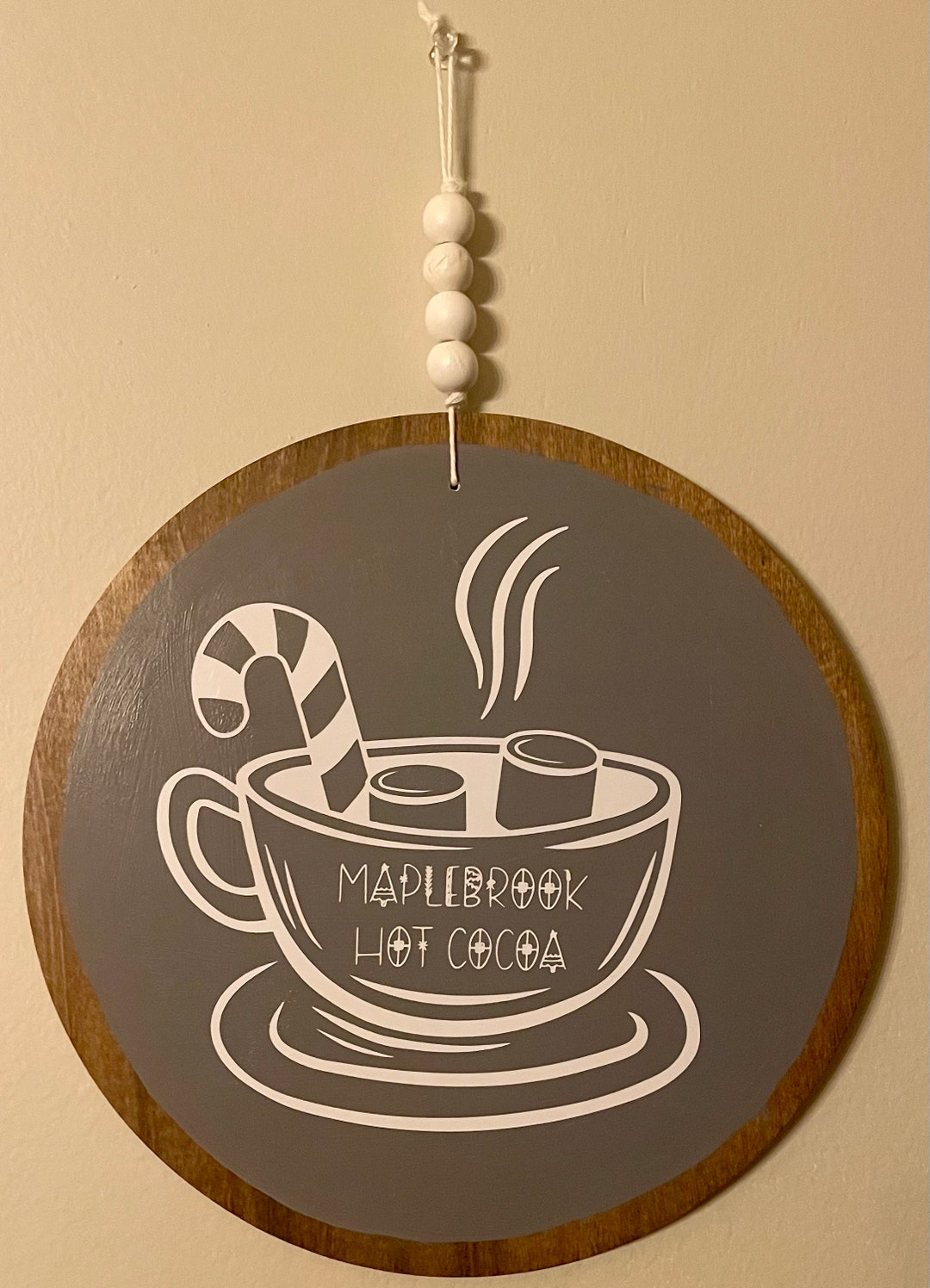 Custom Wooden Circle Round Sign - Etsy