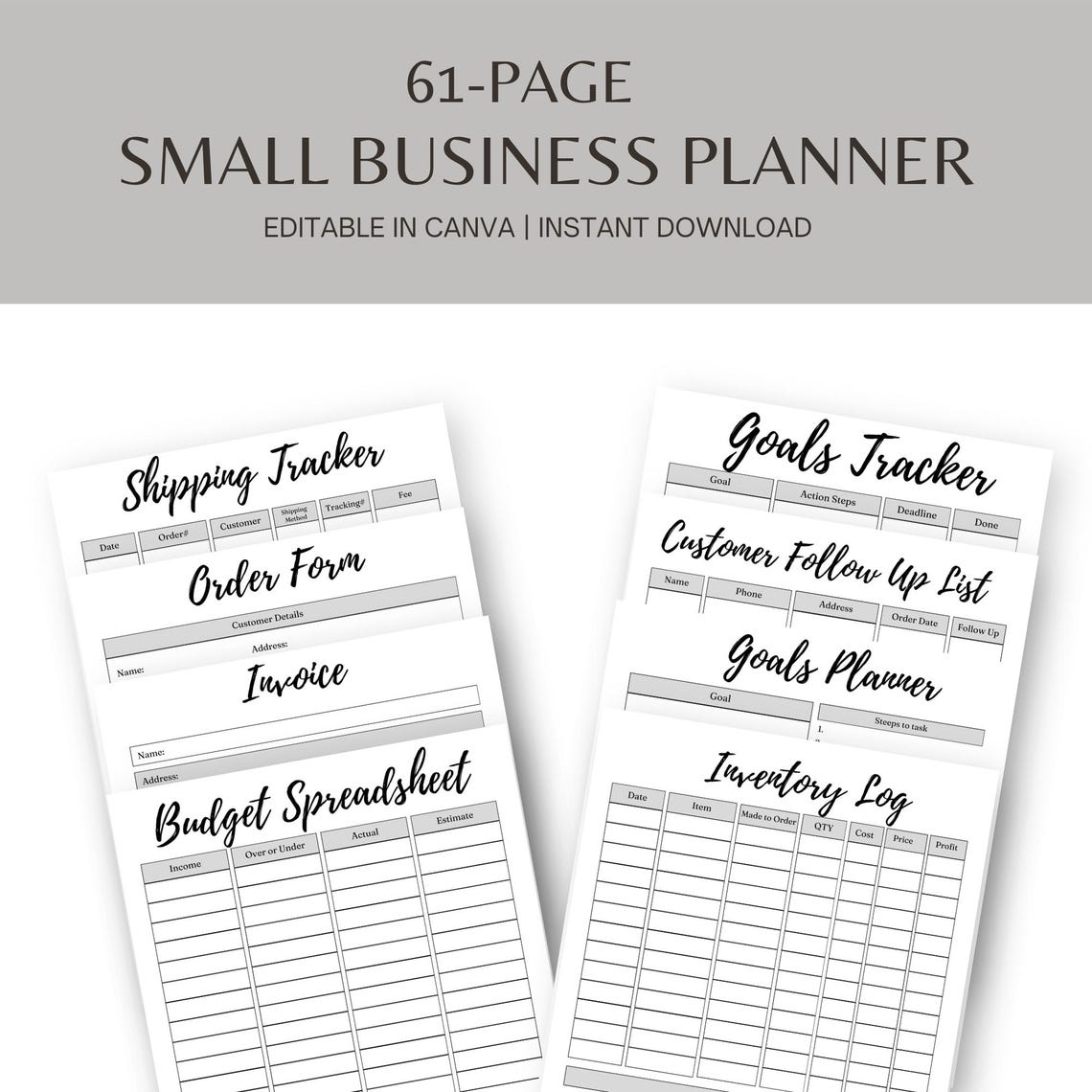 Small Business Digital Planner Bundle PLR Digital Products Academic ...