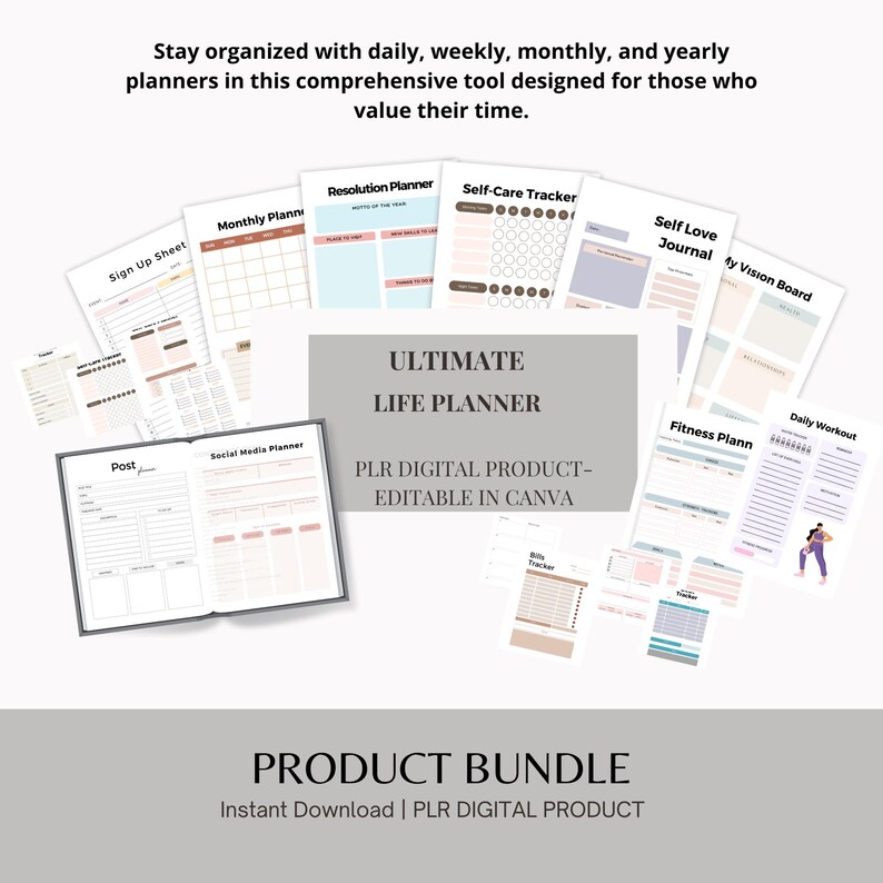 Ultimate Life Planner, Digital Bundle (PLR), Goodnotes Template - Etsy