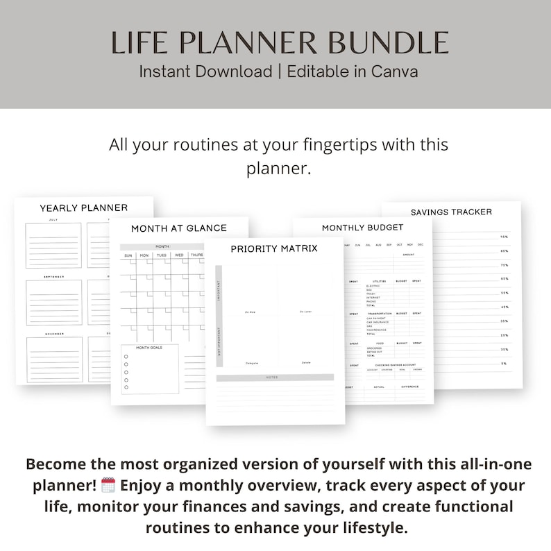 2026 Digital Life Planner, Daily, Weekly, Monthly Journal (digital ...