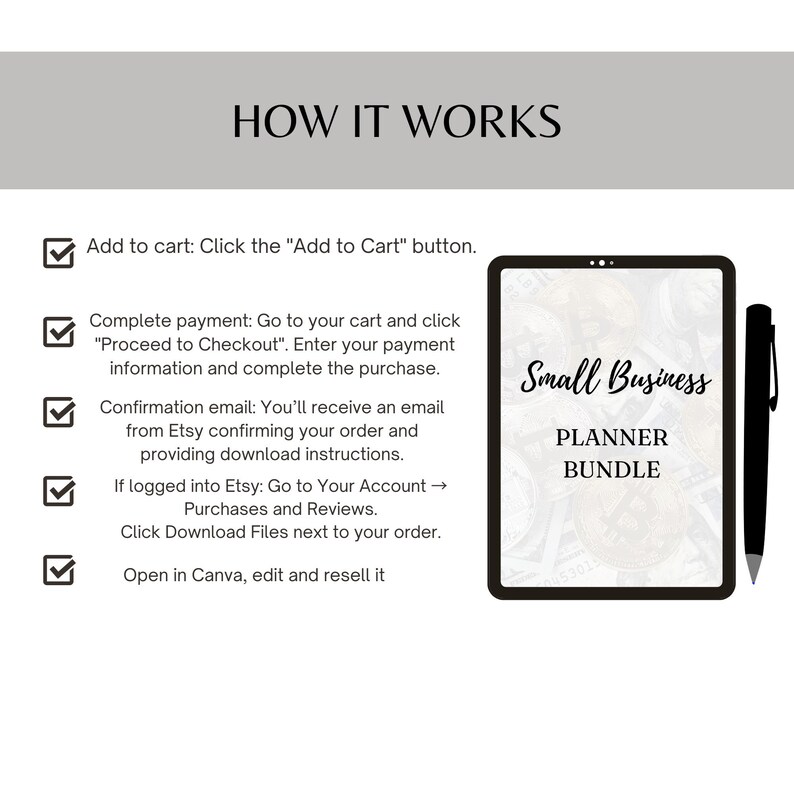 Small Business Digital Planner Bundle PLR Digital Products Academic ...