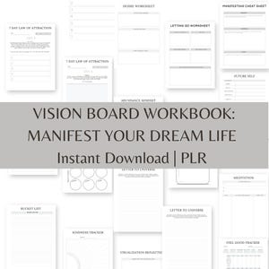 Vision Board Printable Planner Printable Journaling Pages Mental Health ...