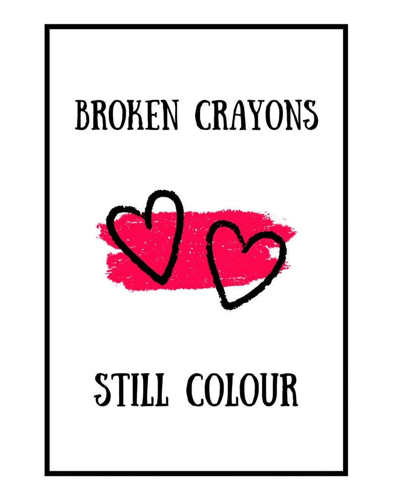 Broken Crayons Still Colour Digital Poster Positive Mental - Etsy