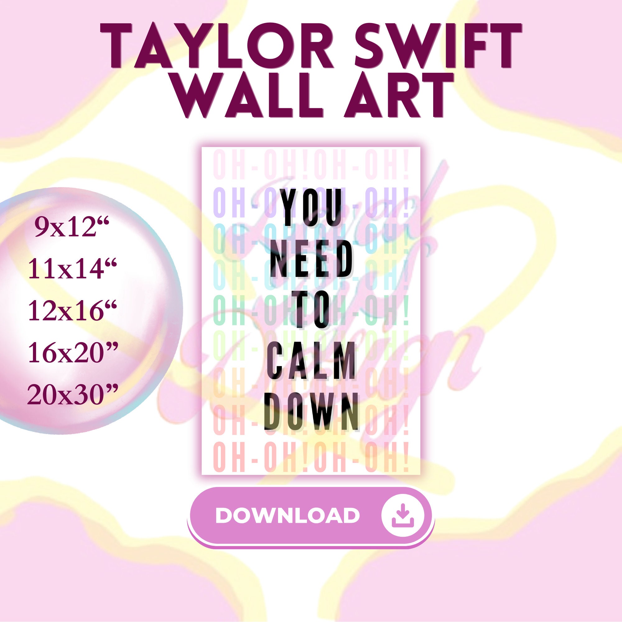 Taylor Swift Wall Art ,taylor Swift Song Wall Art,taylor Swift Decor ...