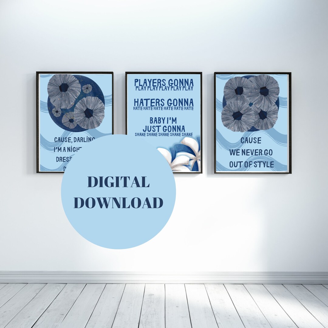 Taylor Swift Wall Art ,taylor Swift Songs Wall Art,taylor Swift Decor ...