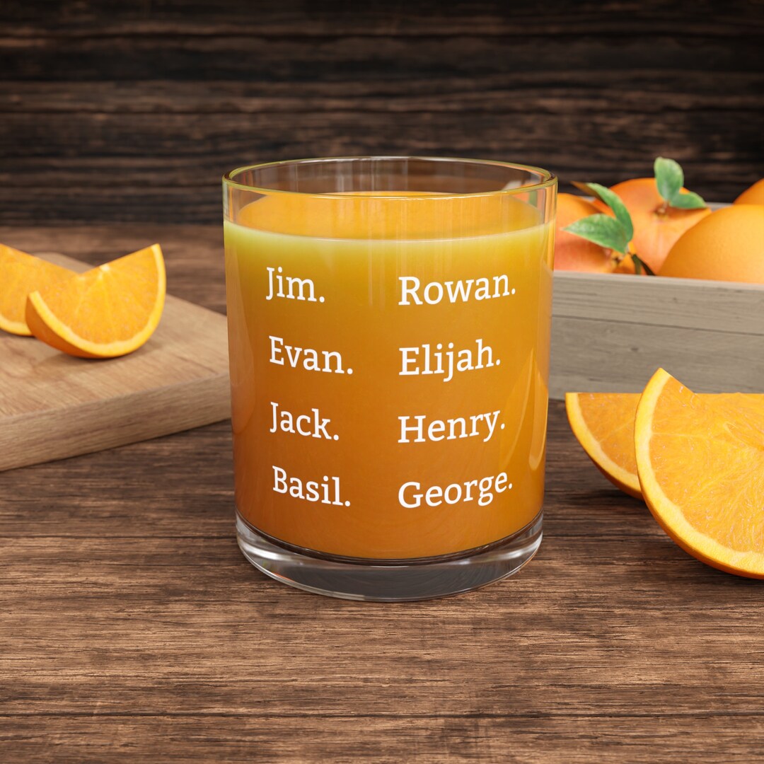 Bourbon Lover Rocks Glass | Famous Bourbon Names Bar Glass | Gifts for ...