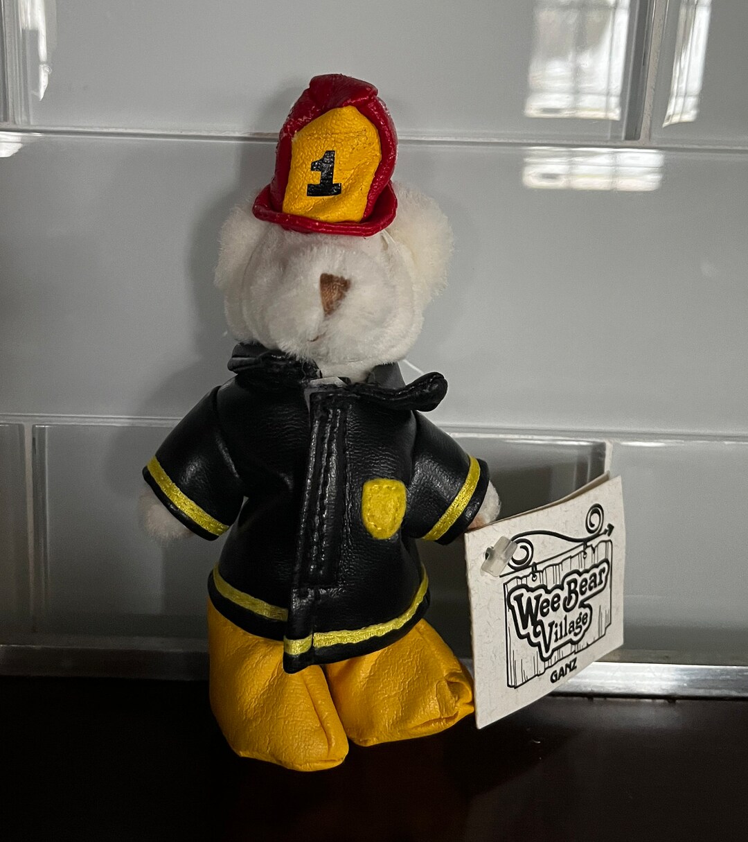 Wee Village Ganz Plush Blaze Fireman With Tags Mini-jointed Teddy Bear ...