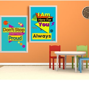 12 Bright Inspirational/ Motivational Posters for Classrooms | Instant ...