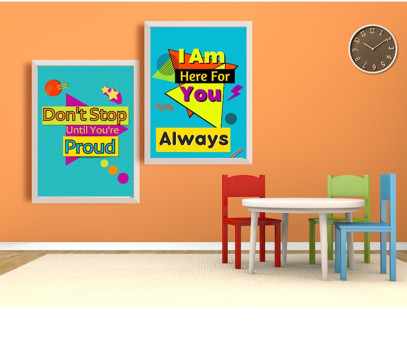 12 Bright Inspirational/ Motivational Posters for Classrooms - Etsy