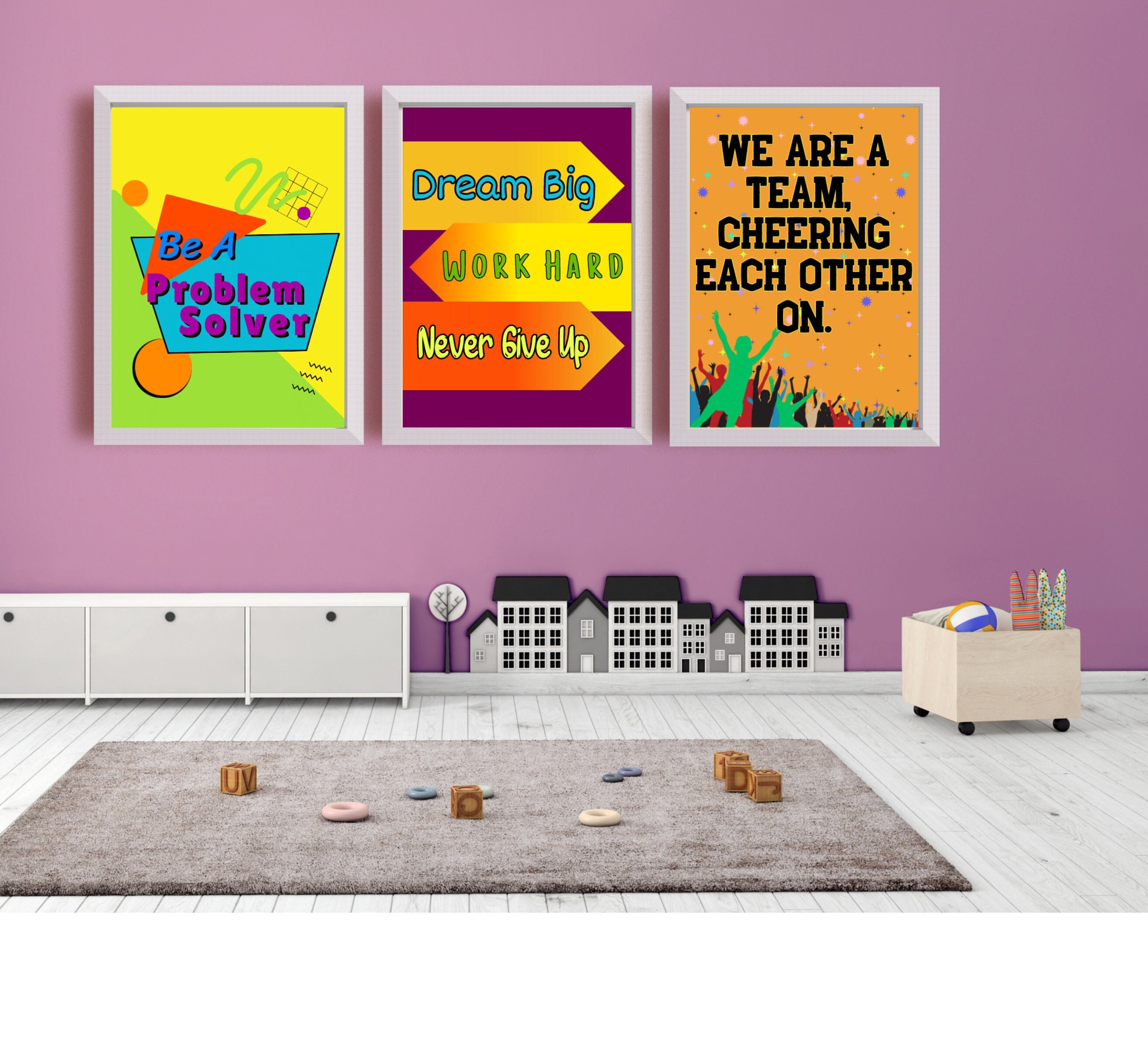 12 Bright Inspirational/ Motivational Posters for Classrooms - Etsy