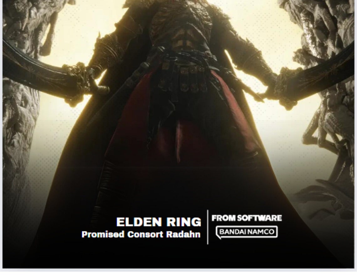 Elden Ring 2024 for Ps5 Video Game Poster, Minimalist, Radahn Fight ...