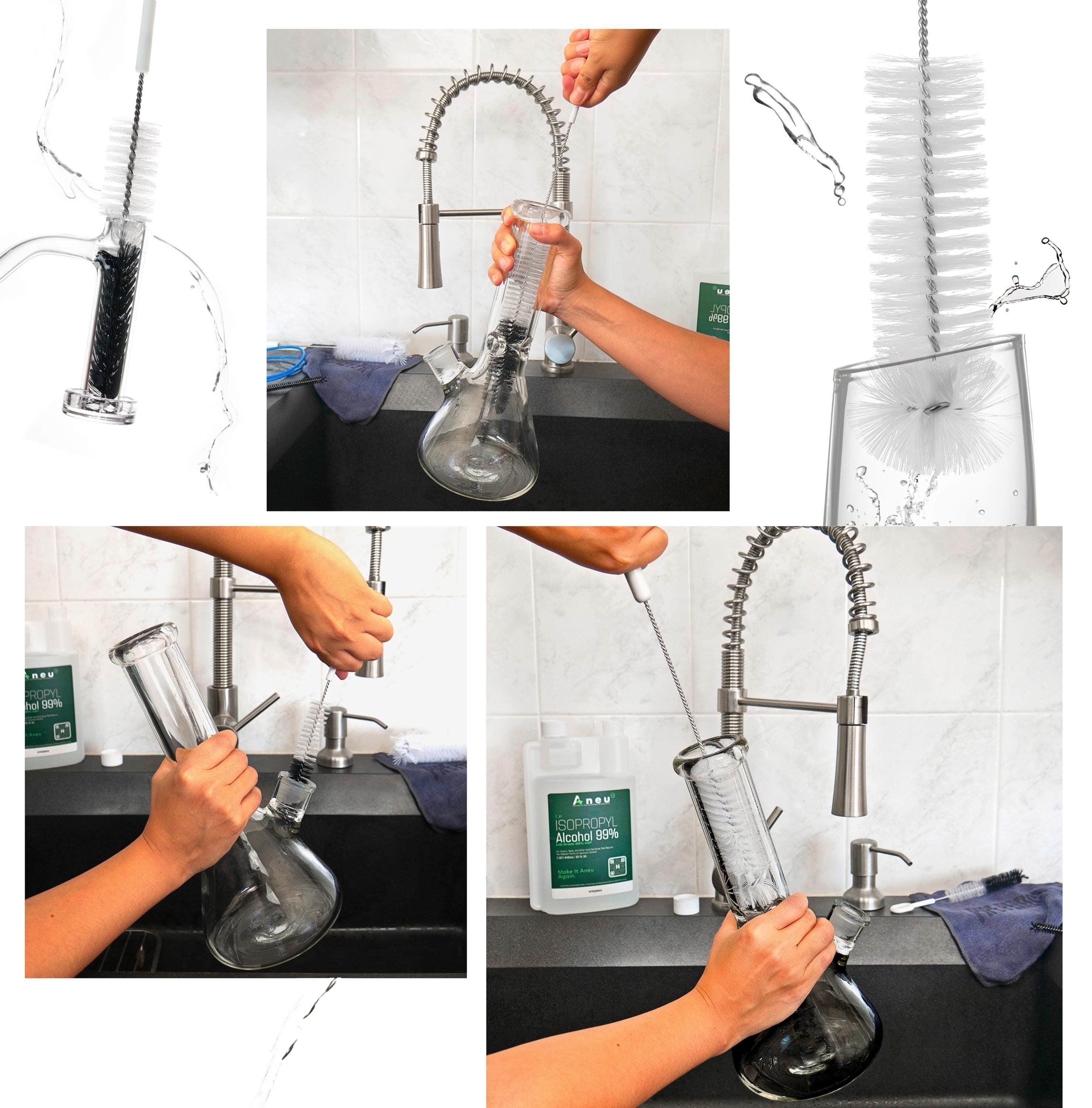 XL Cleaning Brush Set – Pipe Tube Cleaner, Microfiber Towel, 6-piece - Etsy