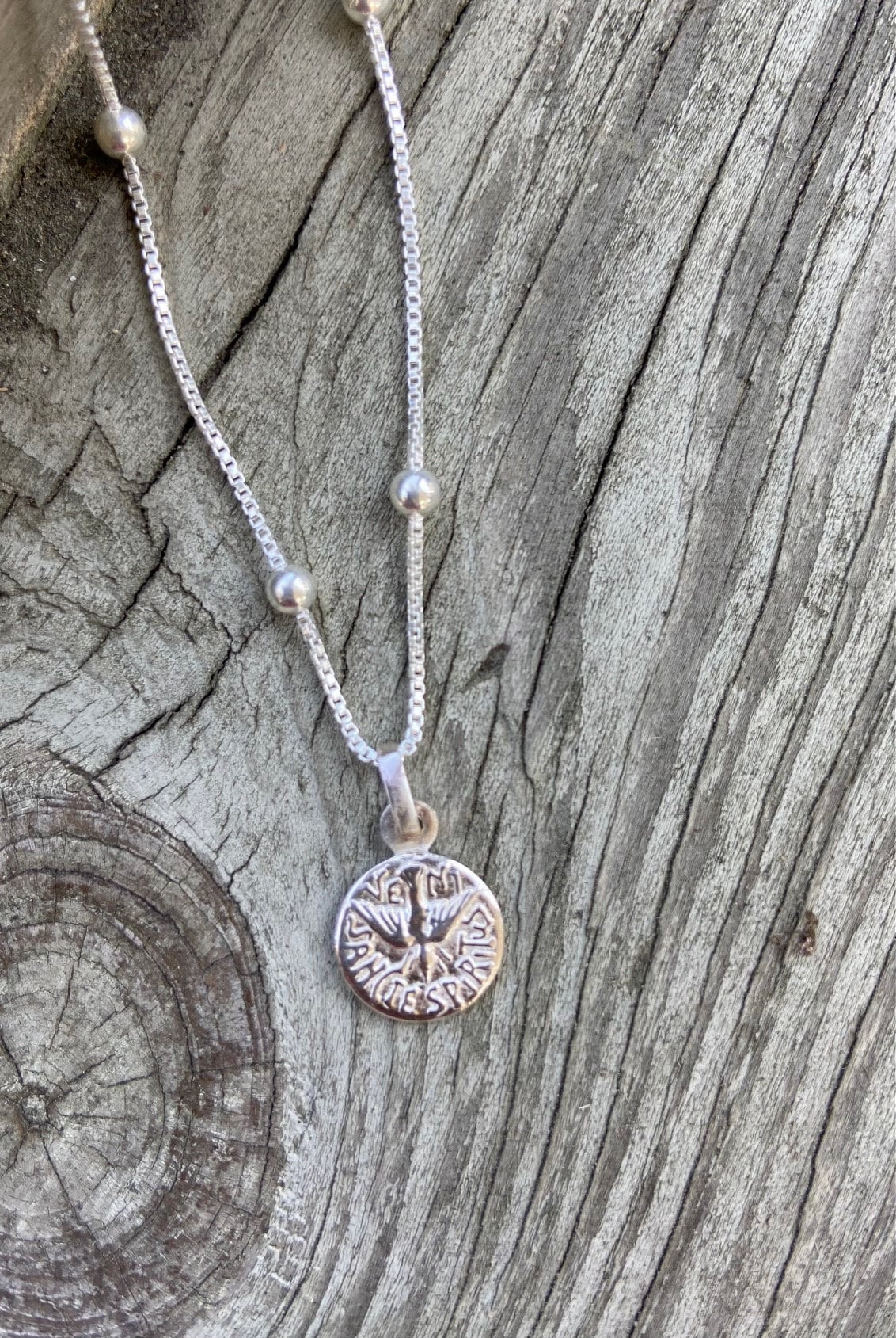 Sterling Silver Holy Spirit Dove Pendant - Catholic Confirmation Gift ...