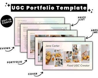 Canva UGC Portfolio Template: UGC Landing Page, Website, Creator ...