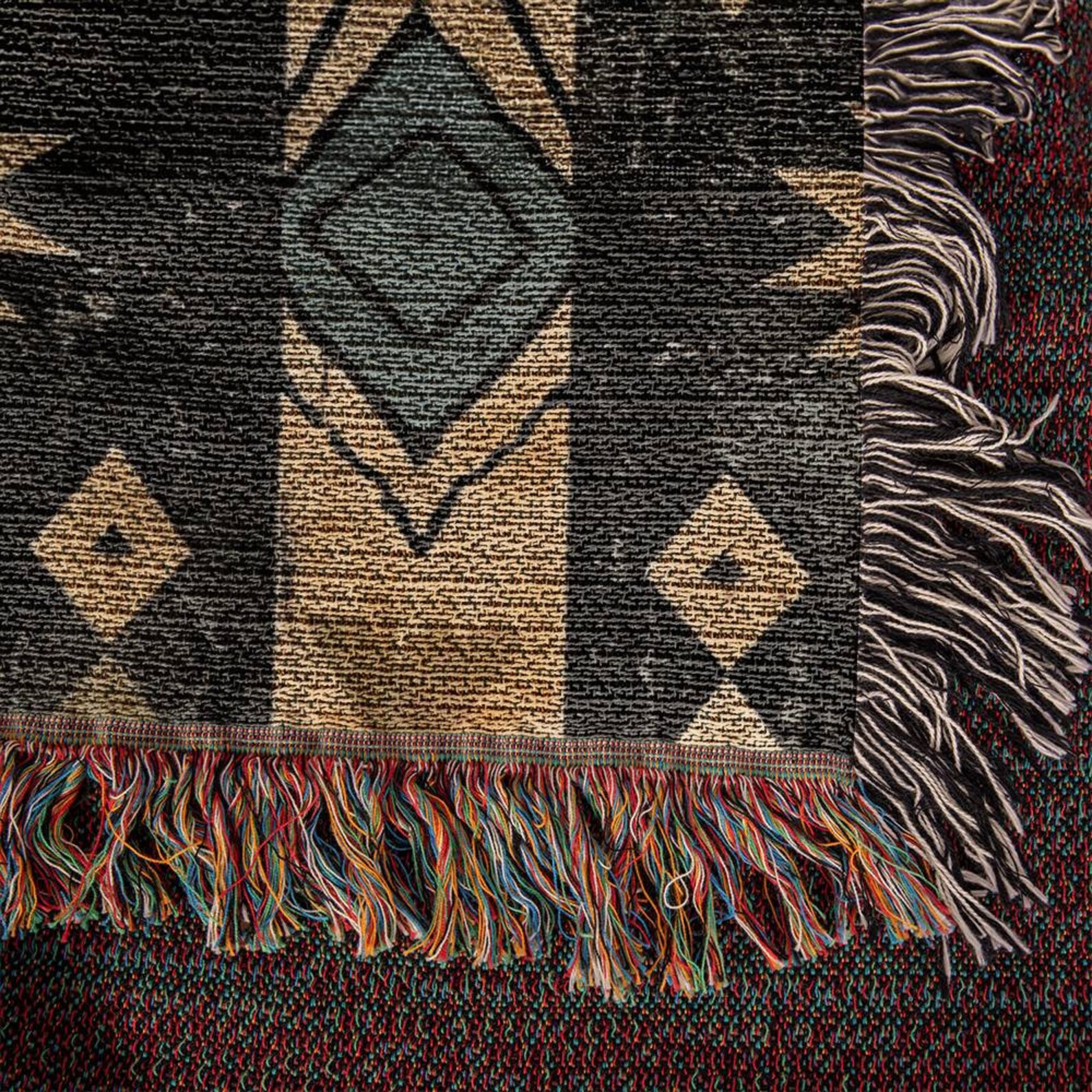 Aztec Blanket Southwest Gift for Cowboy Woven Blanket With Native ...