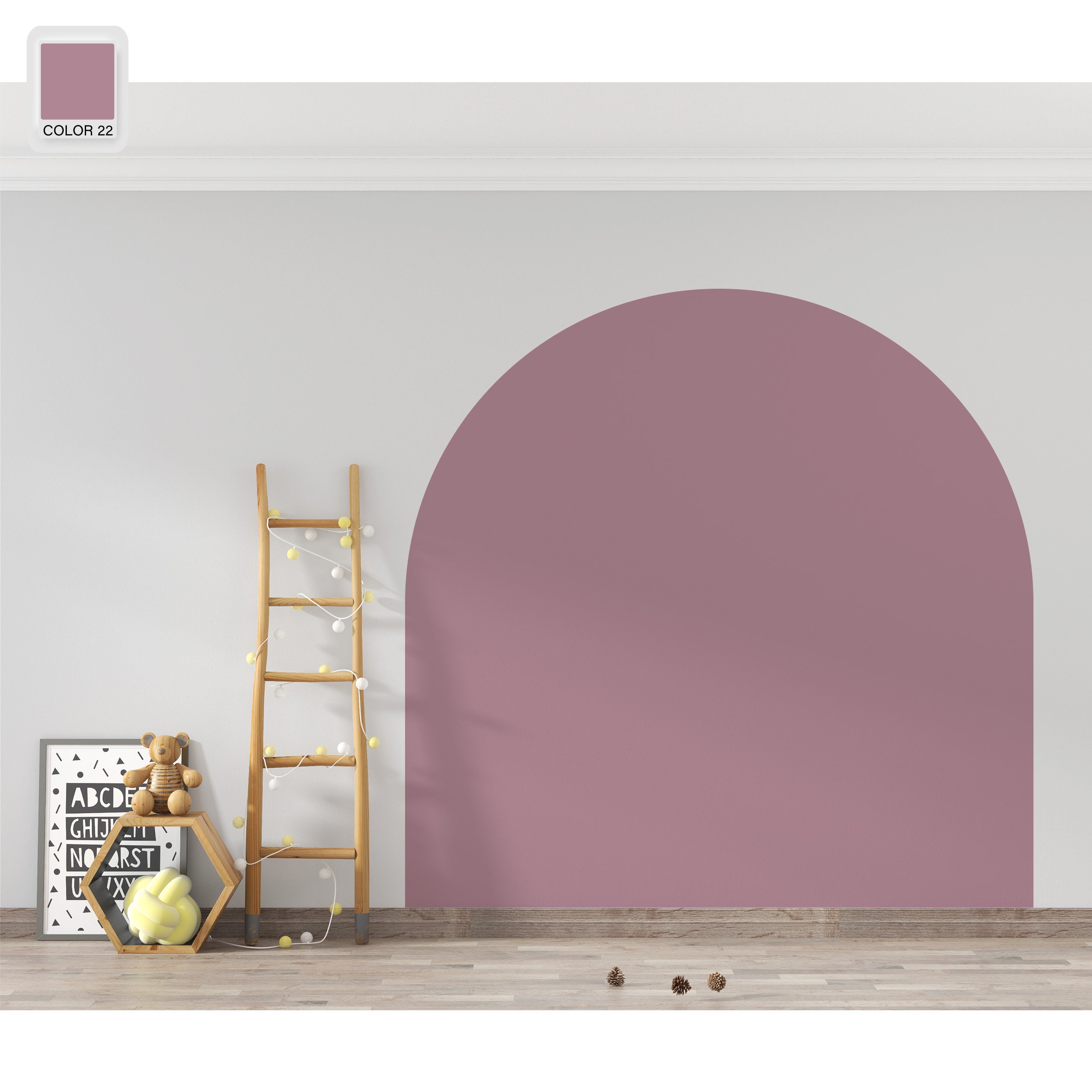 Brown Wall Arch Decal Arch Wall Sticker Bed Arch Decal - Etsy