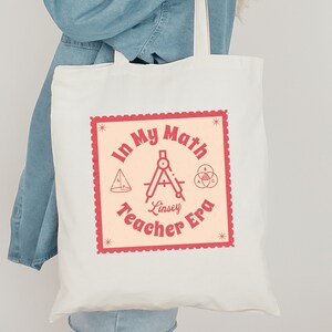Custom Math Teacher Tote Bag Math Class Teacher Appreciation Gift Math ...