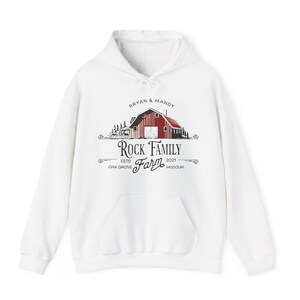 Custom Red Barn Hoodie Farm Barn Gift Red Barn Hooded Sweatshirt Family ...