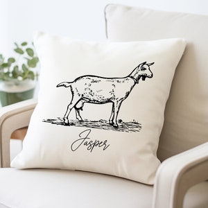 Custom Goat Pillow Goat Gift Farm Goat Decor Farmhouse Greatest of All ...