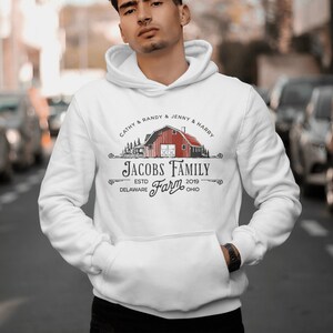 Custom Red Barn Hoodie Farm Barn Gift Red Barn Hooded Sweatshirt Family ...